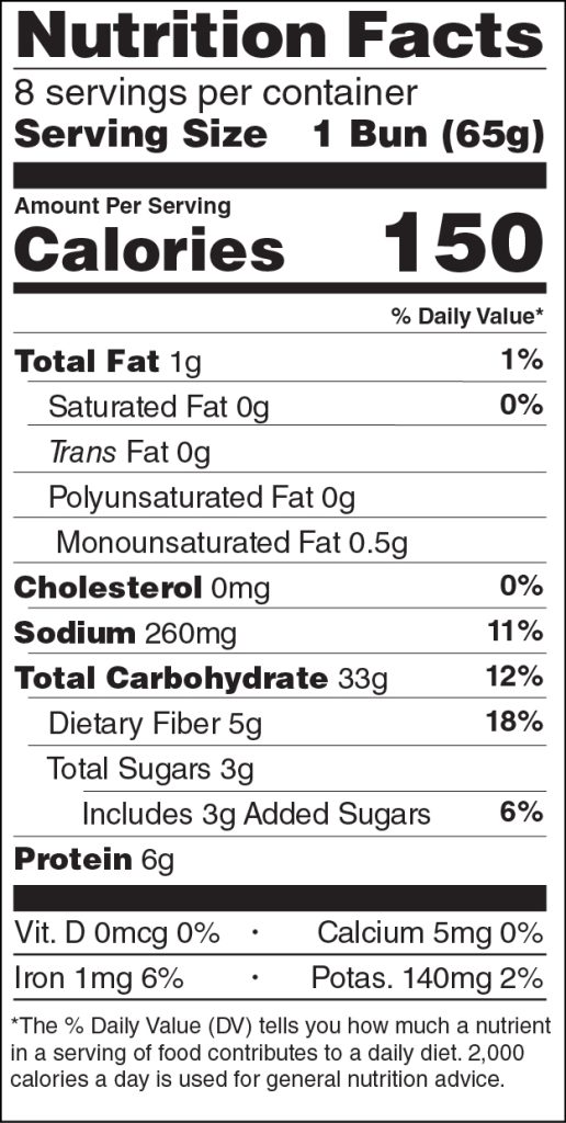 100% Whole Wheat Hamburger Buns - Rudi's Bakery